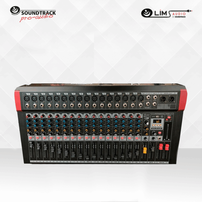 MIX-1600DSP Mezcladora Amplificada de 16 Canales – Soundtrack Mex